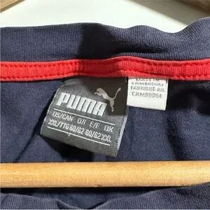 Puma | Shirts | Puma Mens Navy Tshirt With Red Logo | Poshmark